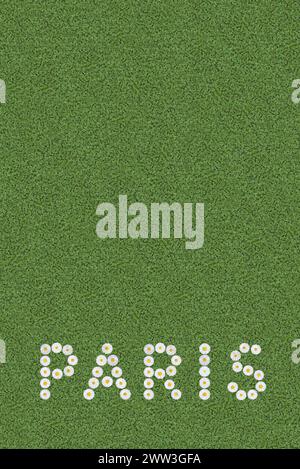Paris written with flowers Stock Photo - Alamy