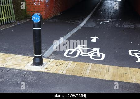 Cycle path and pedestrian path under railway at Basingstoke, Hampshire ...