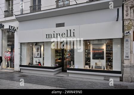 Minelli Illustration of commercial signs and shops in Lyon, France on ...