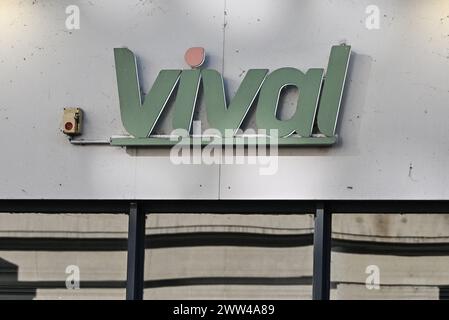 Vival Illustration of commercial signs and shops in Lyon, France on ...