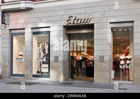 Etam Illustration of commercial signs and shops in Lyon, France on ...