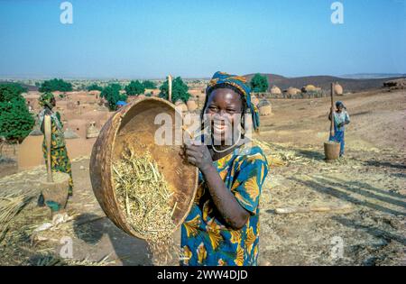 Niger, outside the village of Tahoua in the Sahel, seven women from the ...