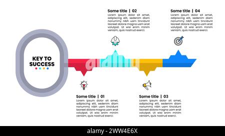 Business infographic for Key to Success concept. Vector illustration ...
