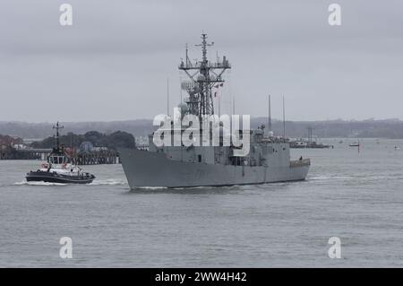 The Spanish Navy anti-air, anti-submarine guided missile frigate ESPS ...