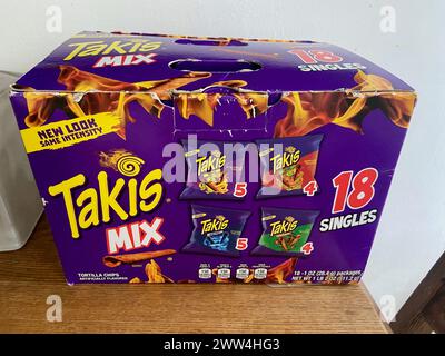 assorted flavours of american takis chips Stock Photo - Alamy