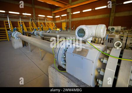 Gas interconnector. It connects gas transmission networks Stock Photo ...