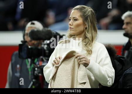 LEVERKUSEN - RTL presenter Laura Papendick during the UEFA Europa ...