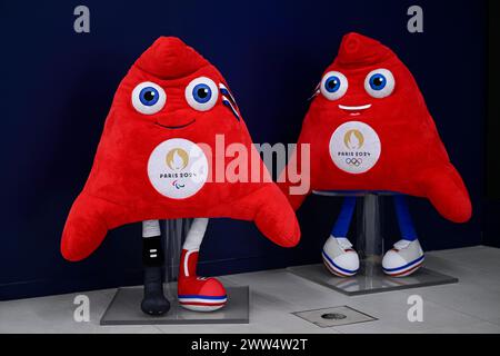 Illustration with the phrygian mascot or the Phryges during the Olympic ...