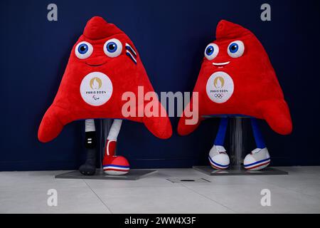 Illustration with the phrygian mascot or the Phryges during the Olympic ...