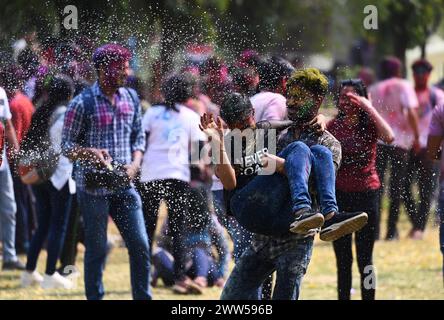 Lucknow, India. 21st Mar, 2024. LUCKNOW, INDIA - MARCH 21: Pre Holi ...