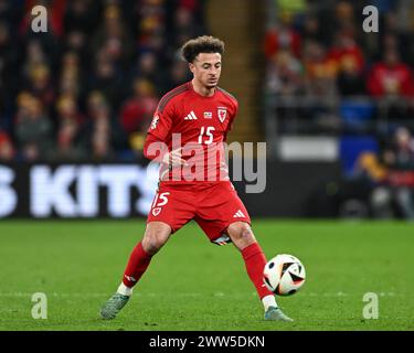 Ethan Ampadu of Wales in action. Wales v Liechtenstein, FIFA World Cup ...