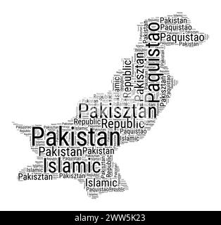 Simple white Pakistan map on gray background, vector, illustration, eps ...