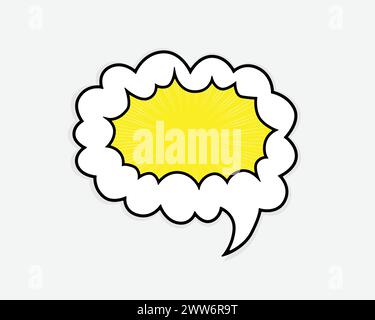 Pop art speech bubble emphasis effect. Comic book text box in boom ...
