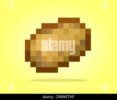 Potatoes pixel art. Potato 8 bit. Pixelate Vegetable. vector ...