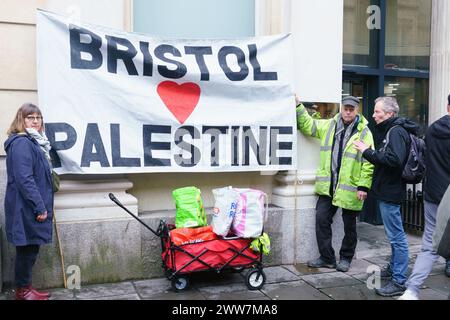 Bristol, UK March 22nd. A group of protesters, now known as the ‘Elbit ...