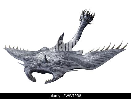 3D rendering of a devil ray isolated on white background Stock Photo ...