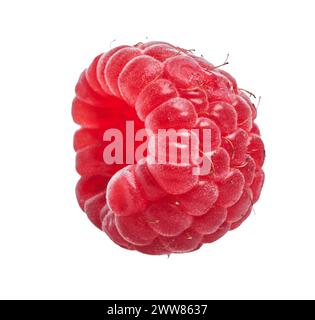 Delicious single raspberry over isolated white background Stock Photo ...