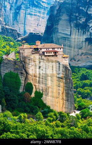 stunning mountain landscape in Meteora greece Stock Photo - Alamy