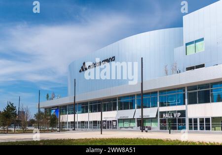 The Adidas Arena, a sports hall located at Porte de la Chapelle, which ...