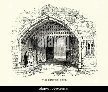Illustration of Traitors Gate at the Tower of London where Anne Askew ...
