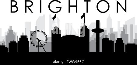 Cityscape skyline panorama of BRIGHTON, UNITED KINGDOM Stock Vector ...