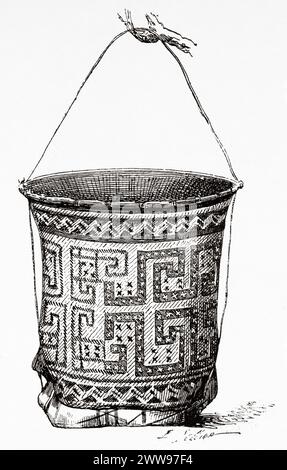 Typical traditional aboriginal basket. Pagara of the Wayana Indians ...