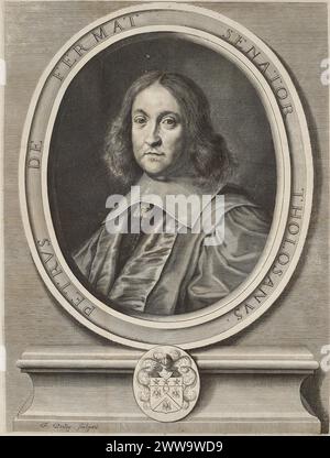 Pierre de Fermat. Portrait of the French mathematician, Pierre de Fermat (1607-1665), anonymous ...