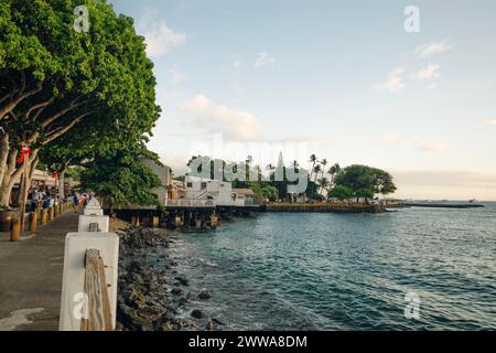 LAHAINA, HI - dec, 12th 2020 - View of historic buildings in Lahaina, a ...