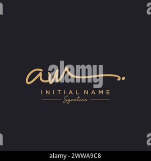 AW Signature Logo Template Vector Stock Vector Image & Art - Alamy