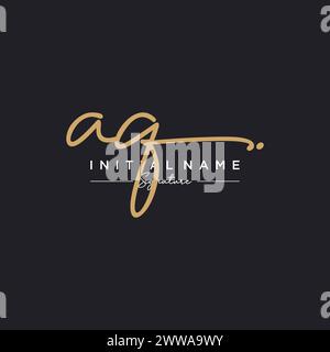 AQ Letter Signature Logo Template elegant design logo Sign Symbol ...