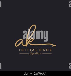 AK Signature Logo Template Vector Stock Vector Image & Art - Alamy