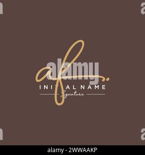 AF Signature Logo Template Vector Stock Vector Image & Art - Alamy
