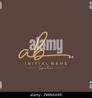 AB Signature Logo Template Vector Stock Vector Image & Art - Alamy
