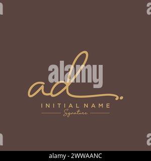AD Signature Logo Template Vector Stock Vector Image & Art - Alamy