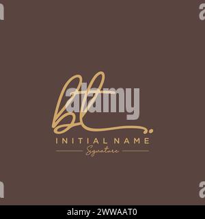BT Signature Logo Template Vector Stock Vector Image & Art - Alamy