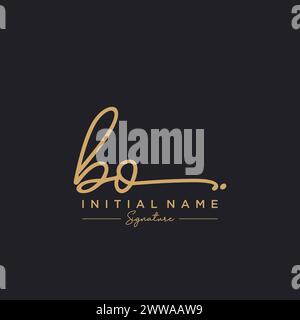 BO Signature Logo Template Vector Stock Vector Image & Art - Alamy