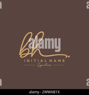 BH Signature Logo Template Vector Stock Vector Image & Art - Alamy