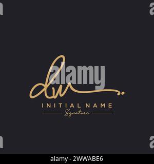 DW Signature Logo Template Vector Stock Vector Image & Art - Alamy