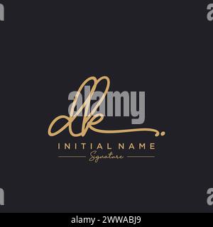DK Letter Signature Logo Template elegant design logo. Hand drawn ...