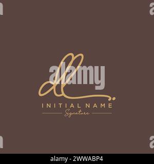 DL Letter Signature Logo Template elegant design logo Sign Symbol ...