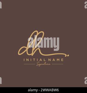 DH Signature Logo Template Vector Stock Vector Image & Art - Alamy