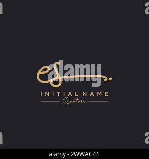 ES Signature Logo Template Vector Stock Vector Image & Art - Alamy