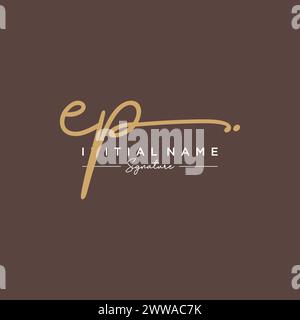 EP Letter Signature Logo Template elegant design logo. Hand drawn ...