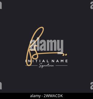 FS Signature Logo Template Stock Vector Image & Art - Alamy