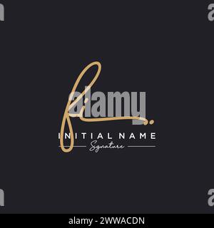 FI Signature Logo Template Vector Stock Vector Image & Art - Alamy