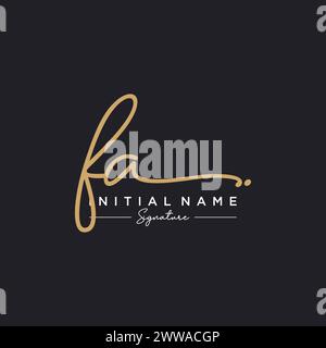 FA Signature Logo Template Vector Stock Vector Image & Art - Alamy