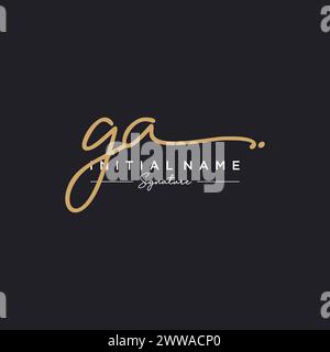 GA Signature Logo Template Vector Stock Vector Image & Art - Alamy