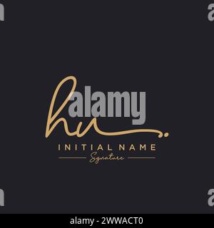 HU Signature Logo Template Vector Stock Vector Image & Art - Alamy