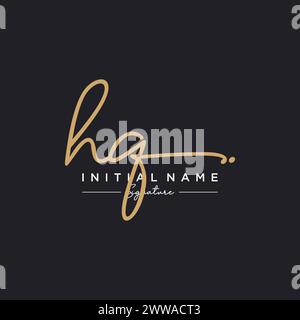 HQ Signature Logo Template Vector Stock Vector Image & Art - Alamy