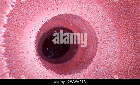 Conceptual illustration of RNA (ribonucleic acid) obelisks (yellow) and ...